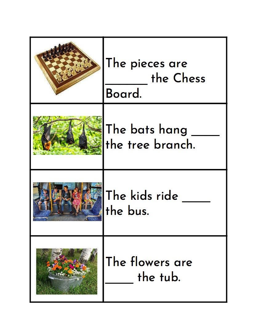 Montessori Prepositions Work on & In - Etsy