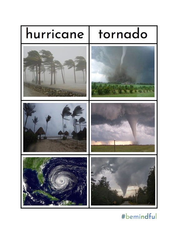 Extreme Weather Matching Cards | Etsy
