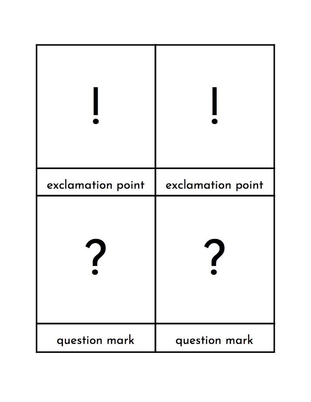 Montessori Punctuation - Three Part Cards - Etsy