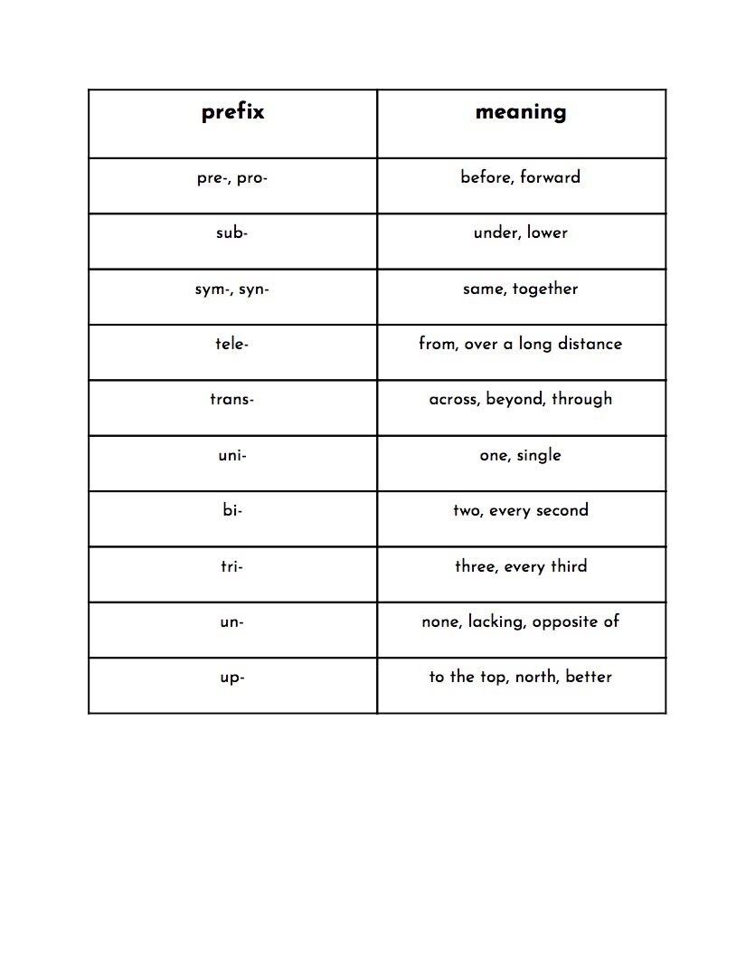 Montessori Prefix Matching Cards - Etsy