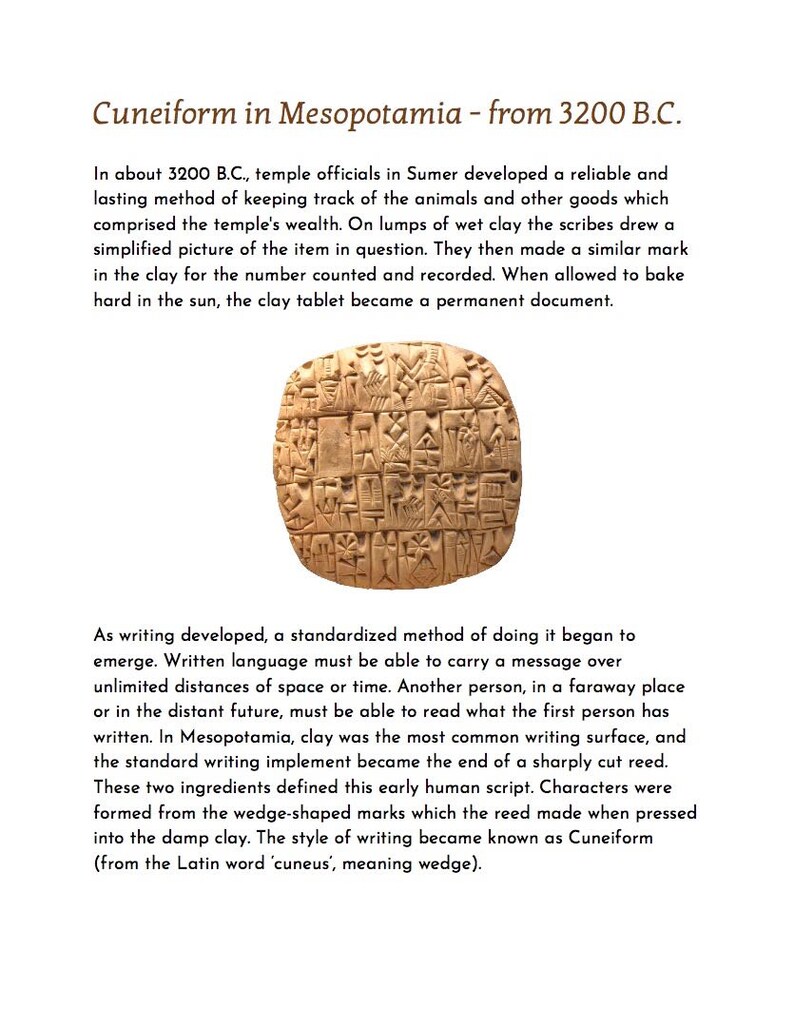 Montessori History of Written Language Three/four Part Cards and ...