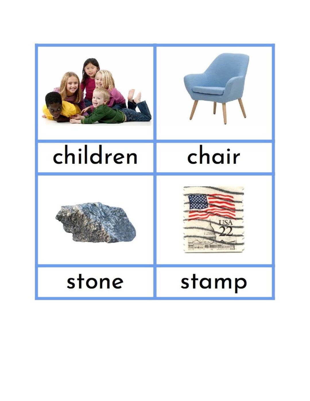 Montessori Blue Language Series Initial Blends Matching - Etsy