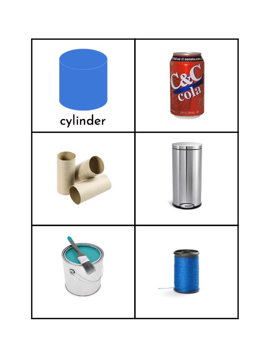 Geometric Solids Matching Cards Montessori Geometry | Etsy