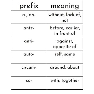 Montessori Prefix Matching Cards - Etsy