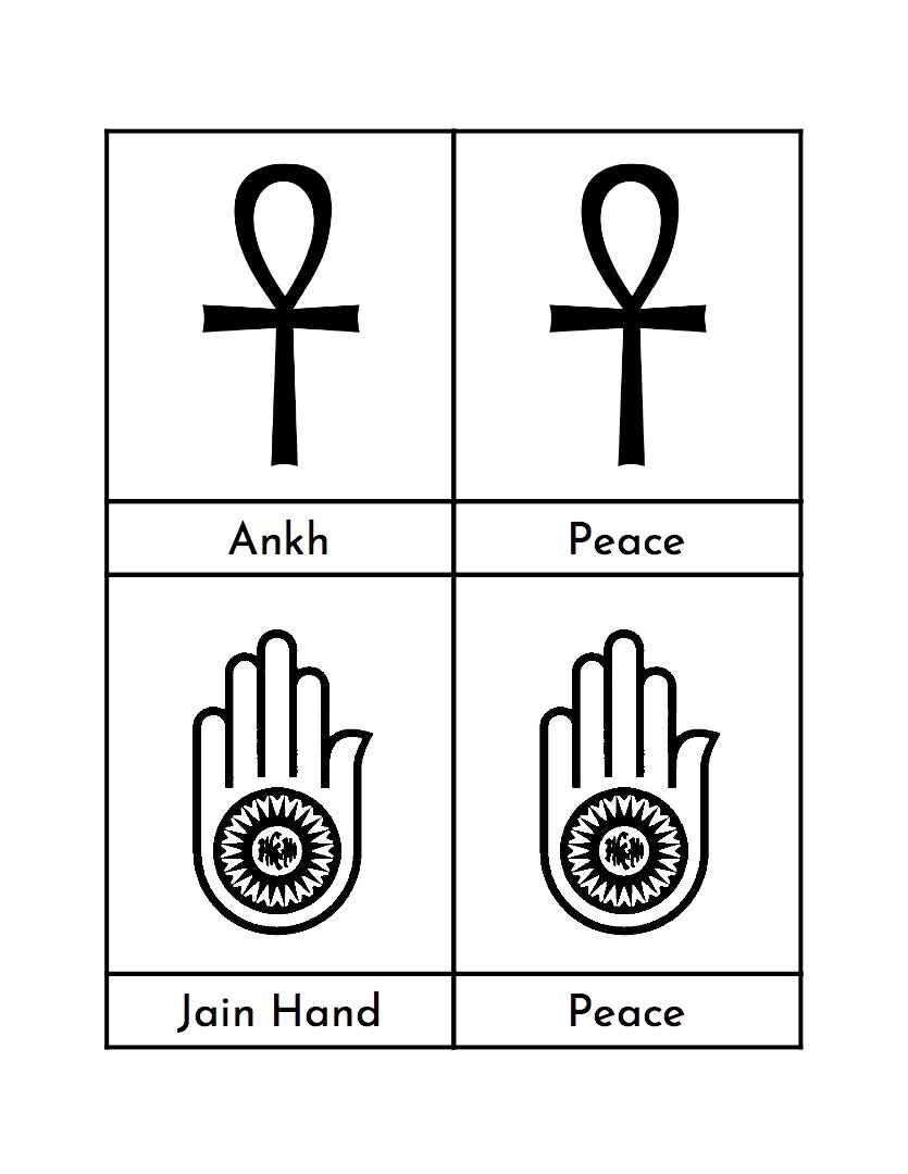 Multicultural Symbols of Peace - Montessori Three Part Cards - Etsy
