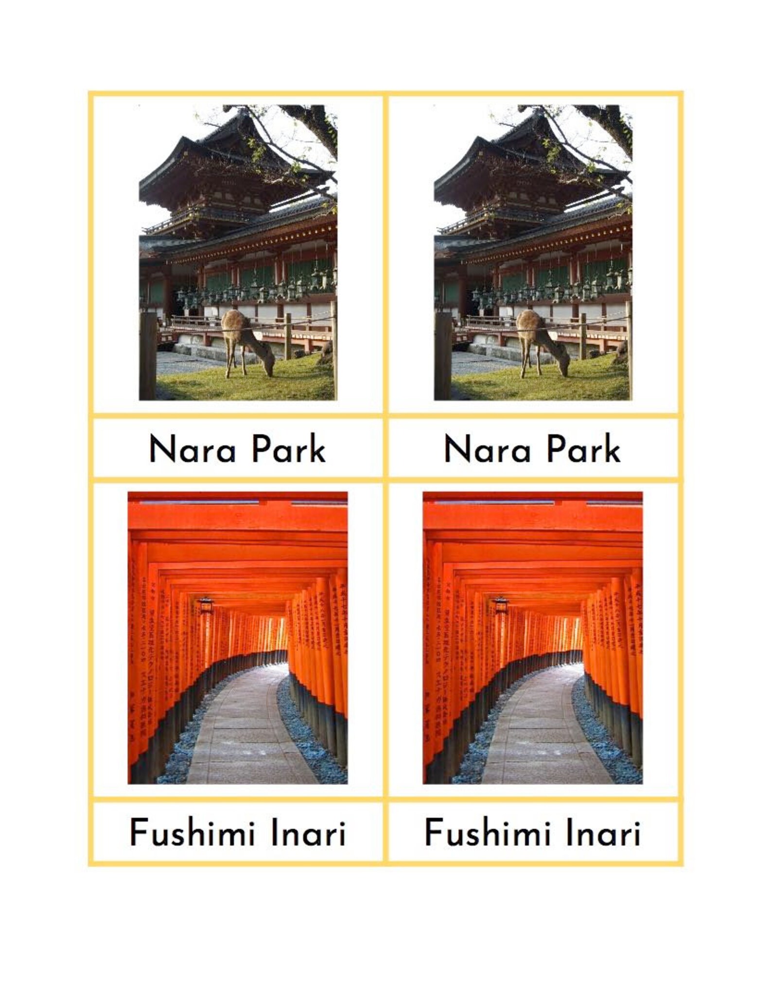 Beautiful Places on Earth asia Montessori Three Part Cards - Etsy