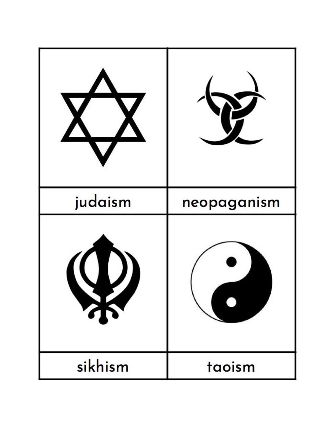 Montessori Religions of the World Three/four Part Cards - Etsy