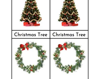 Nativity Christmas Flash Cards, Montessori Three Part Cards ...