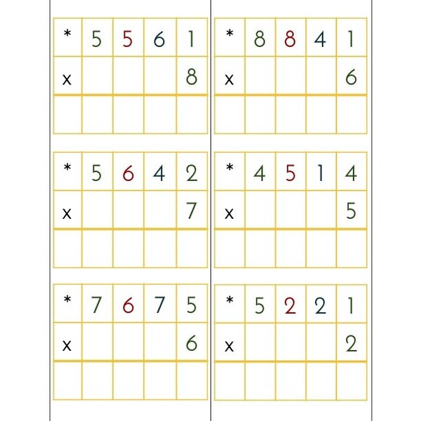 Montessori Multiplication Cards - Etsy