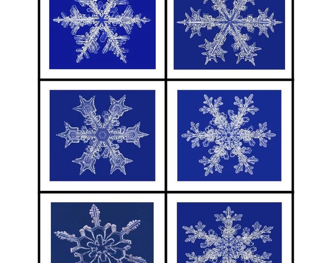 Snowflake Matching Cards - Etsy
