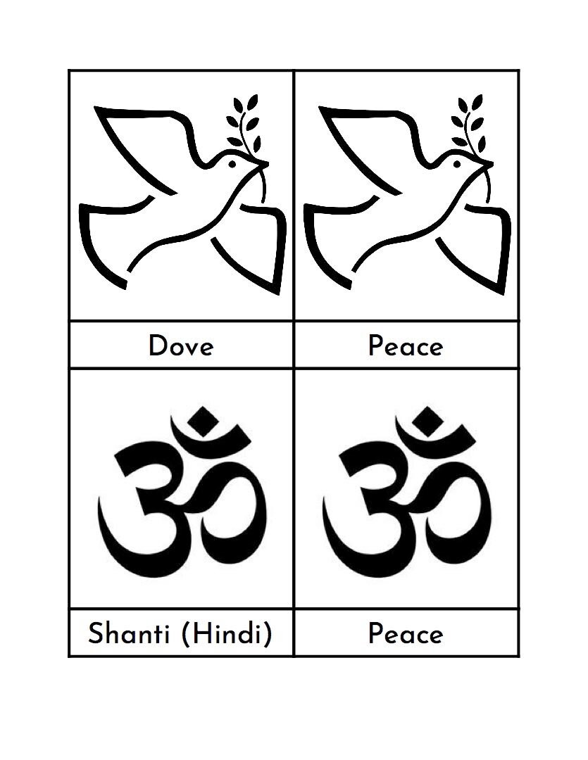 Multicultural Symbols of Peace - Montessori Three Part Cards - Etsy
