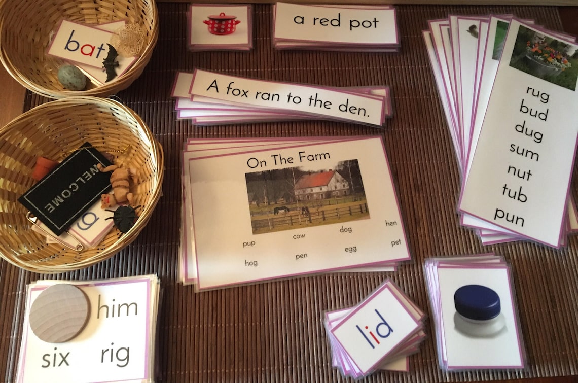 Montessori Pink Language Series - Etsy