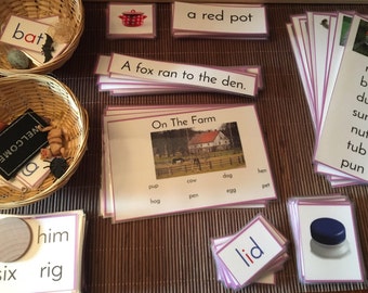 Montessori Green Phonogram Language Series Bundle CLIPART - Etsy