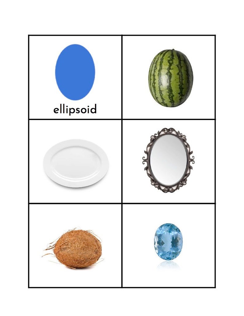 Geometric Solids Matching Cards Montessori Geometry - Etsy