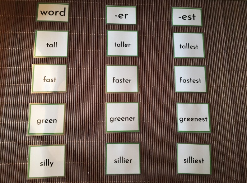 Montessori Green Language Series - Etsy