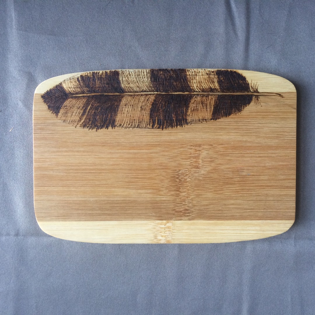 Bamboo Feather Cutting Board - Etsy