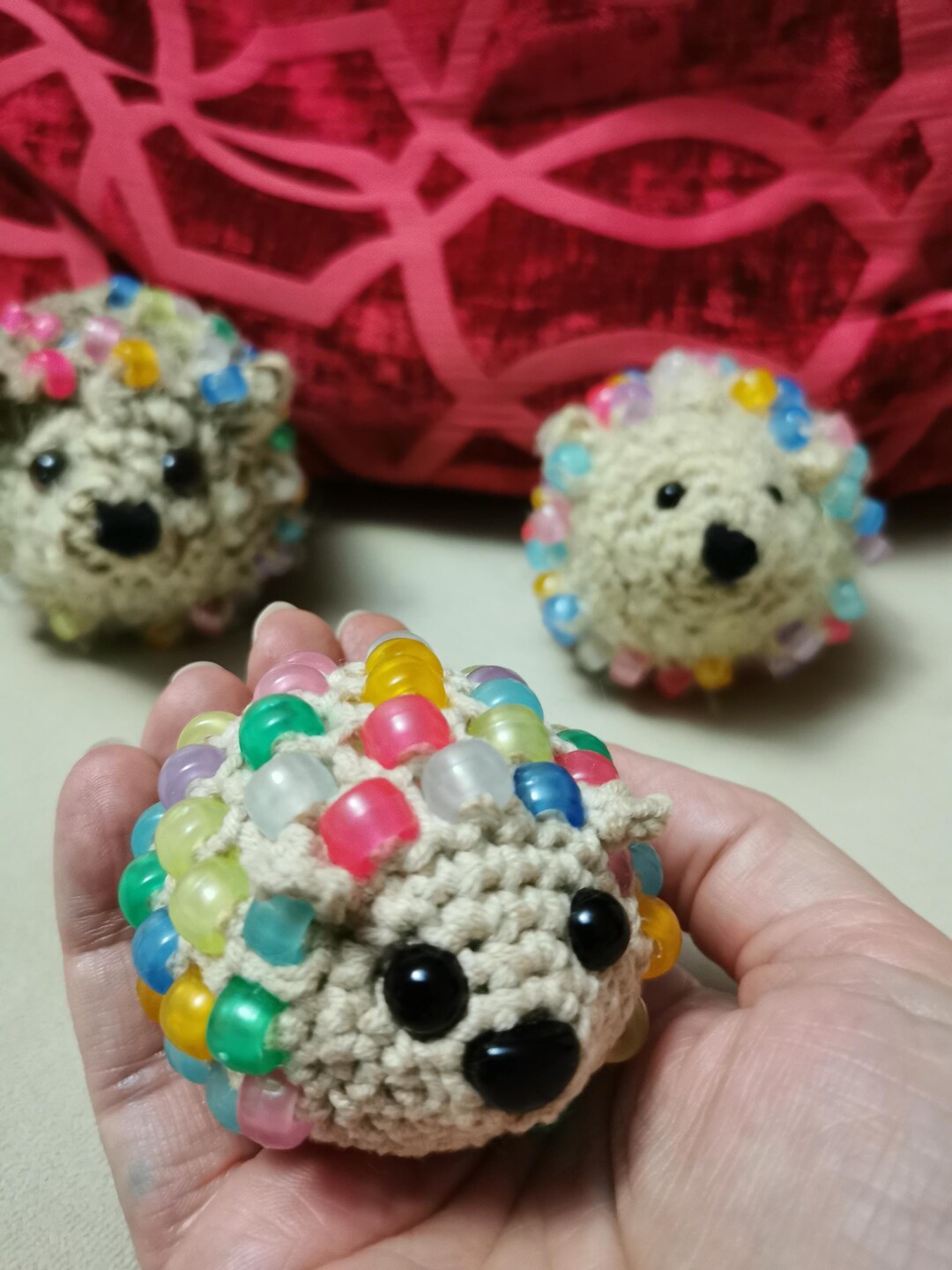 Glow in the Dark Fidget Toy With Beads, Hedgehog Sensory Toy - Etsy