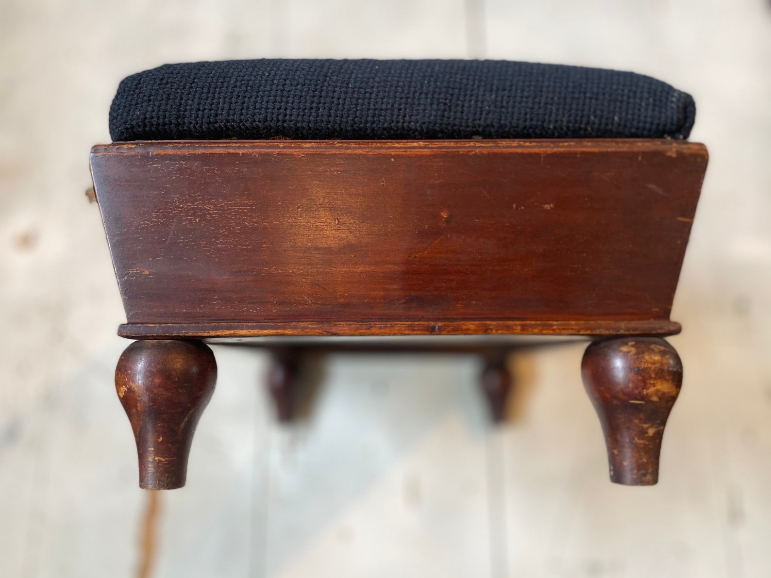 Vtg Antique Victorian Foot Rest Wooden Stool With Floral | Etsy