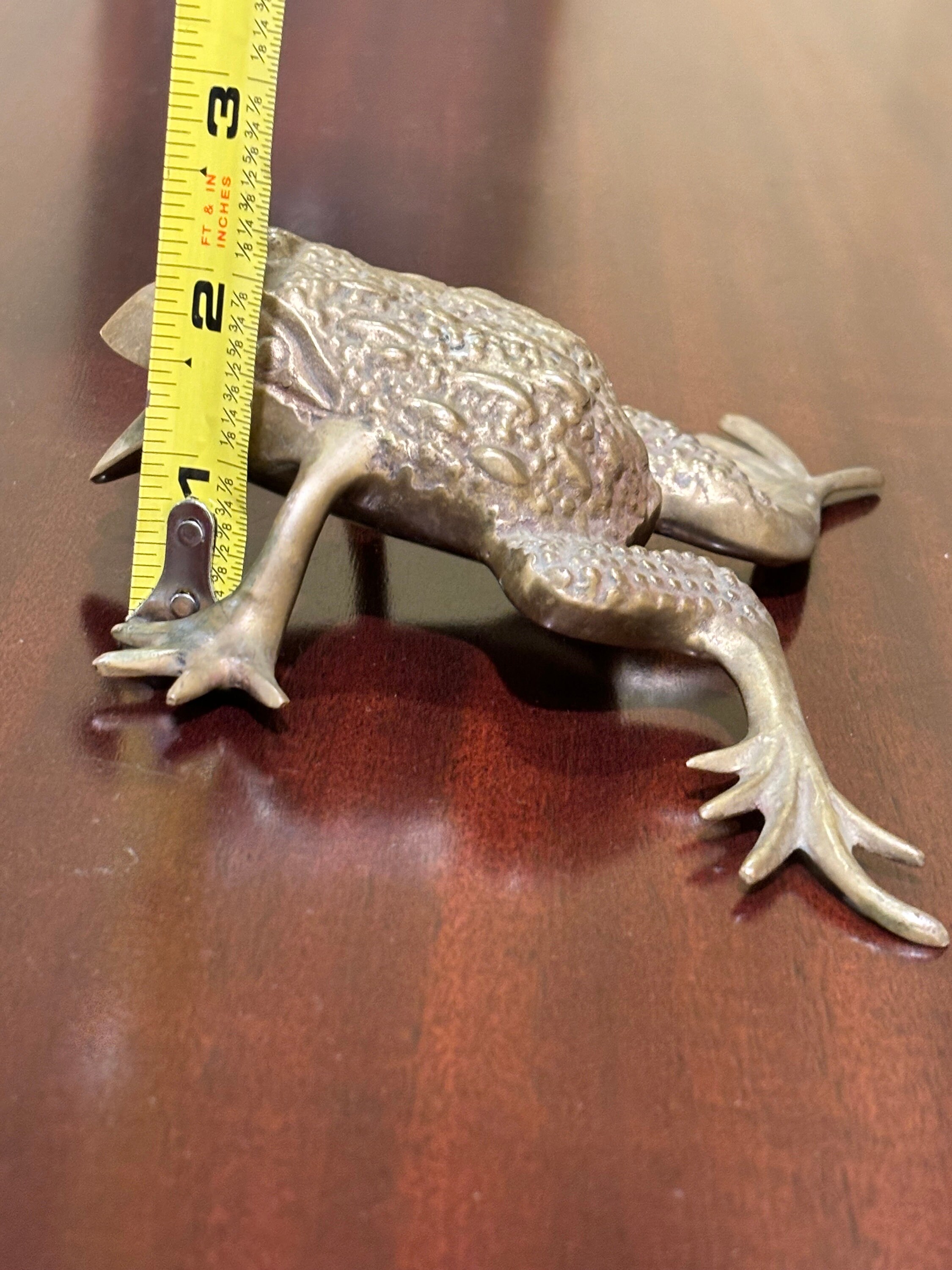 Vintage Brass Frog Toad Open Mouth Design Trinket Holder, Paperweight ...