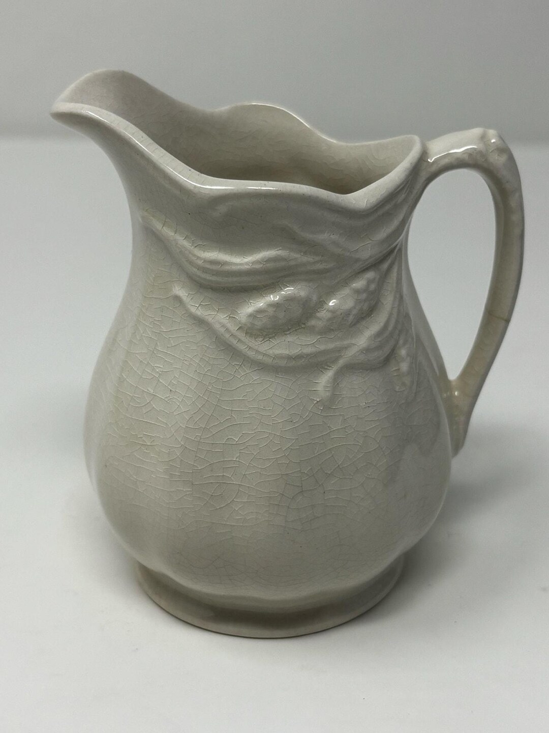 Arthur Wood England Creamware Pitcher – Crazed Glaze Rustic Cottage ...