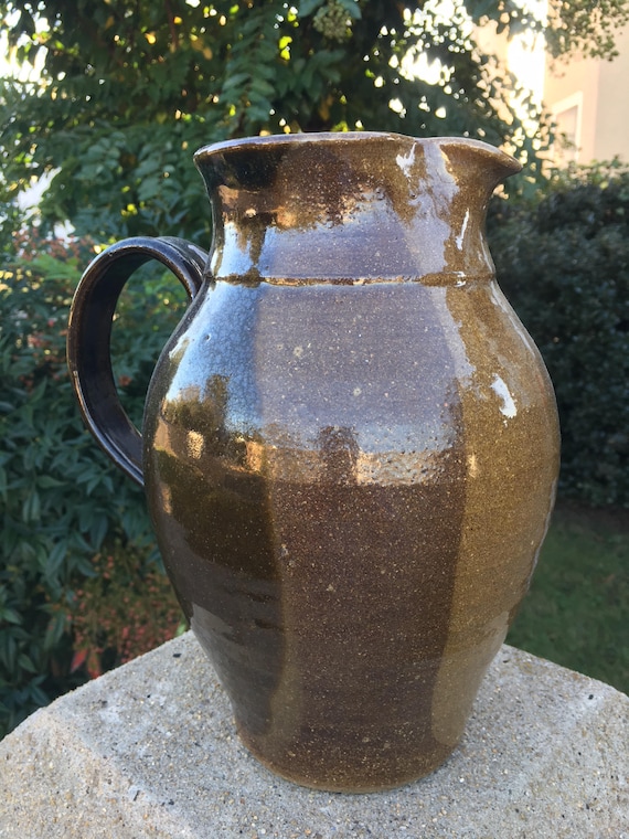 Stoneware Pitcher Beautiful Brown Earth Tones | Etsy
