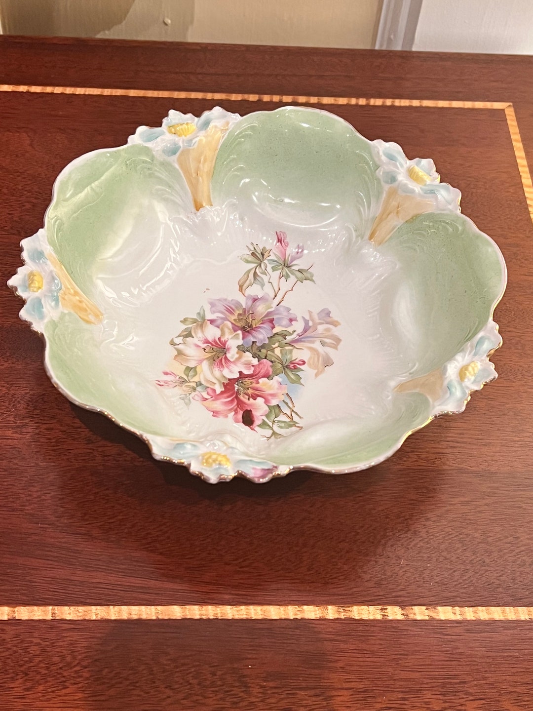 Victorian Large Prussia Servingbowl, Antique Worthy, Three Dimensional ...