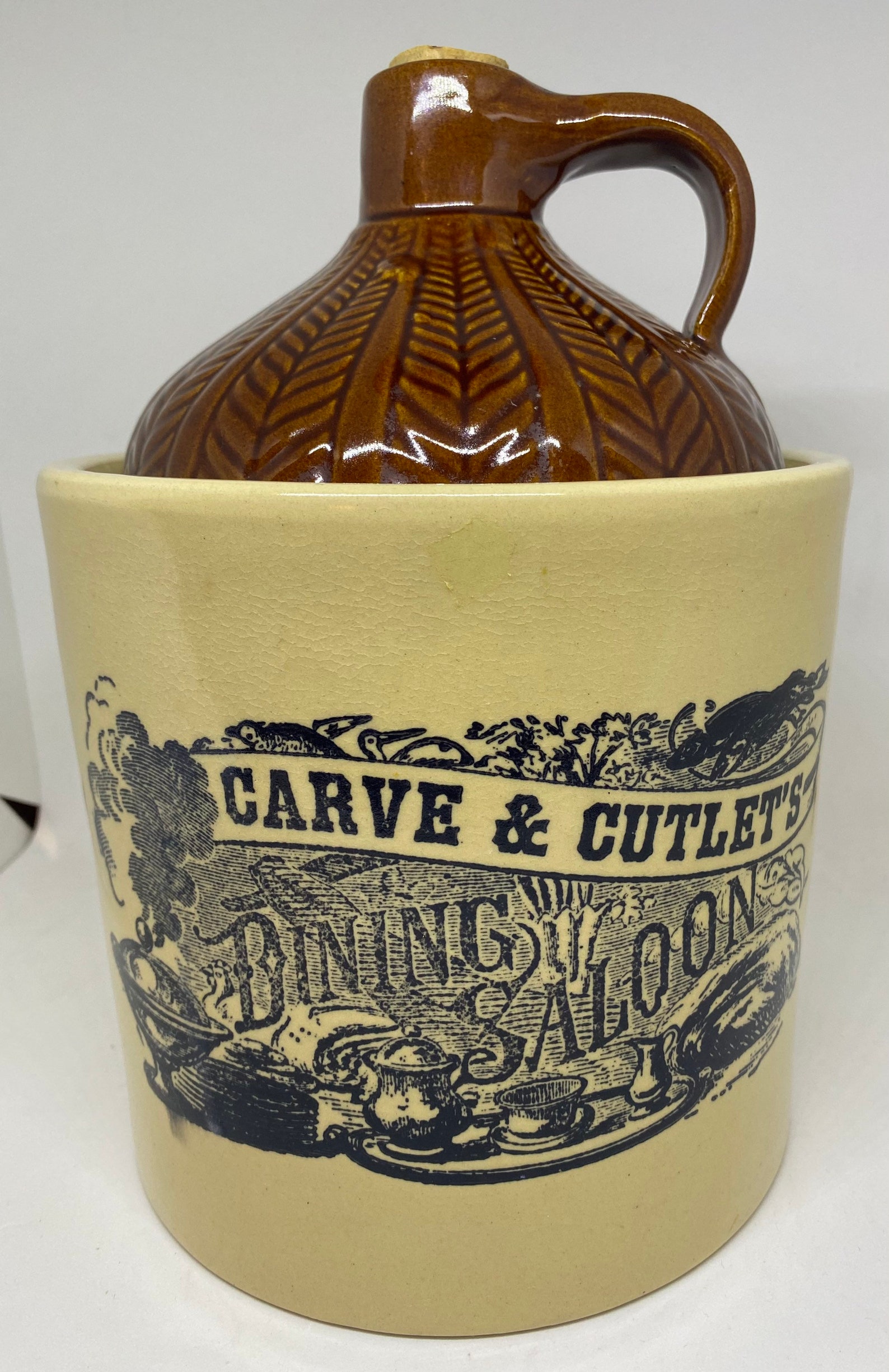 Holt Howard Stoneware Cookie Jar Carve & Cutlet’s Dining Saloon USA ...