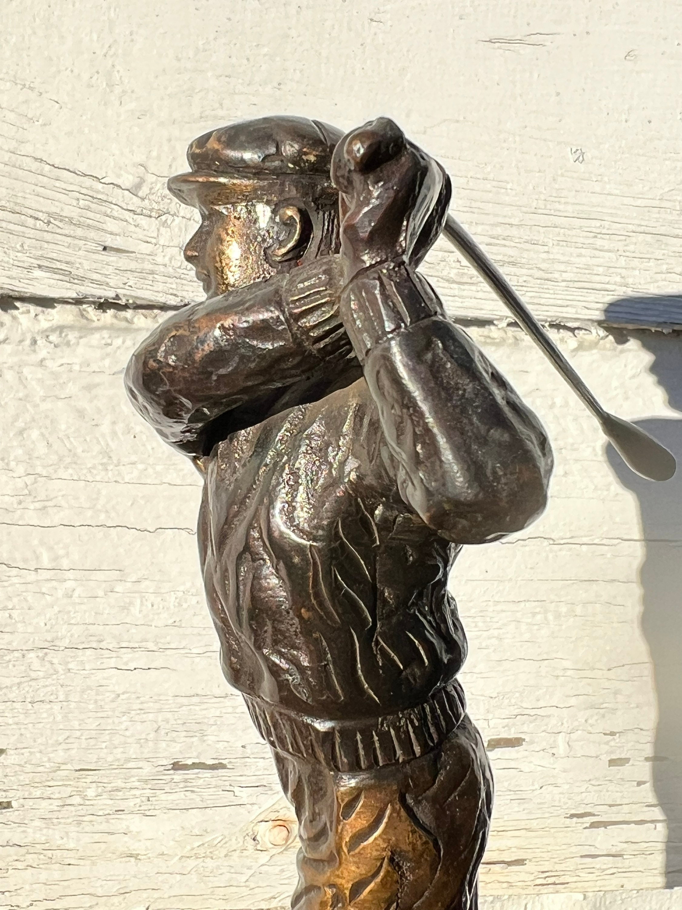 Castilian Bronze Golfer Statue - Etsy