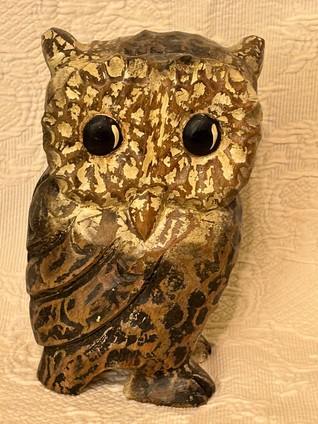 Large Hand Carved Wooden Owl, Primitive Style - Etsy