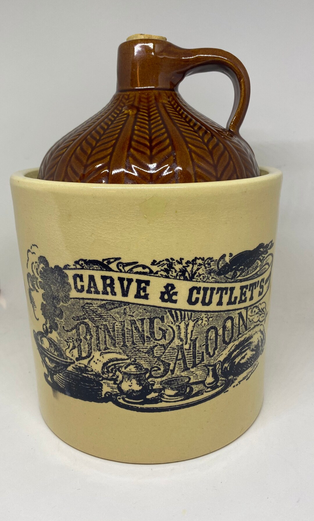Holt Howard Stoneware Cookie Jar Carve & Cutlet’s Dining Saloon USA ...