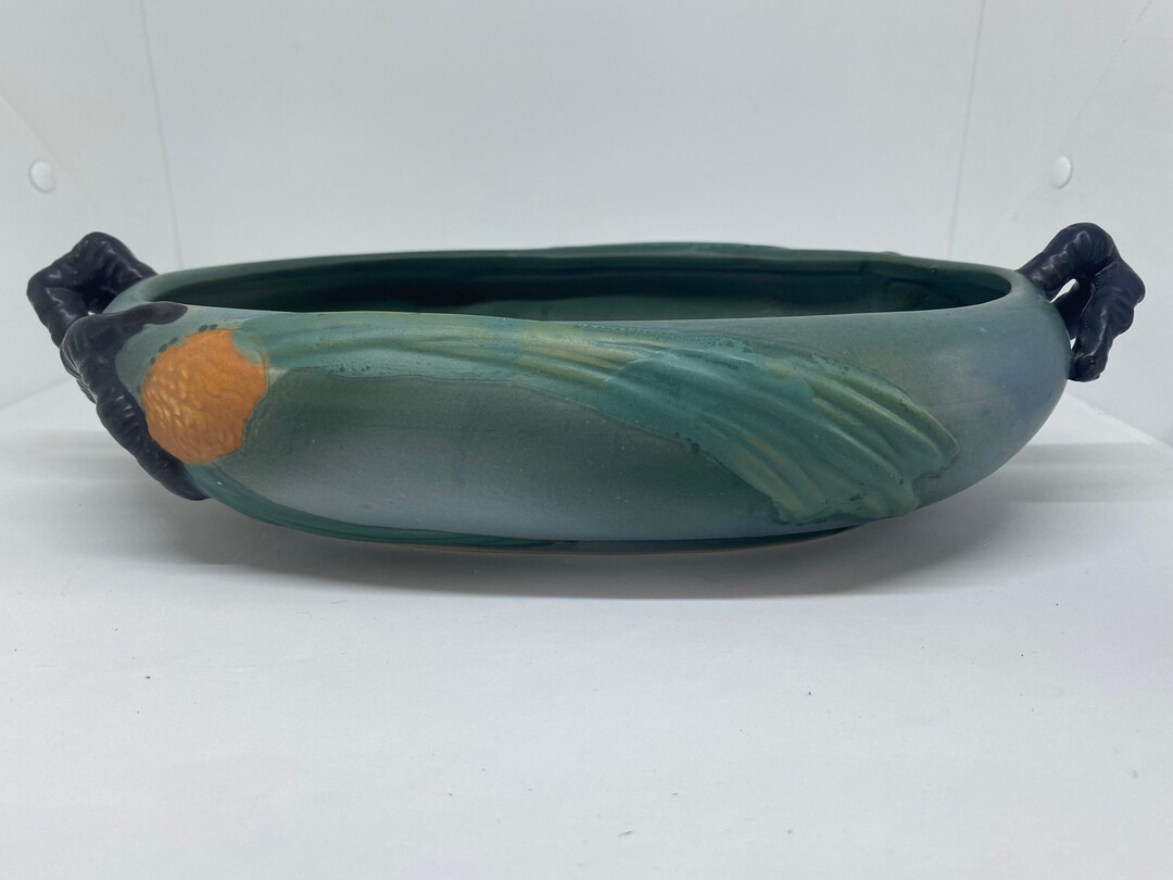 Reproduction Roseville Pottery Pinecone Planter or Center Piece Bowl in ...