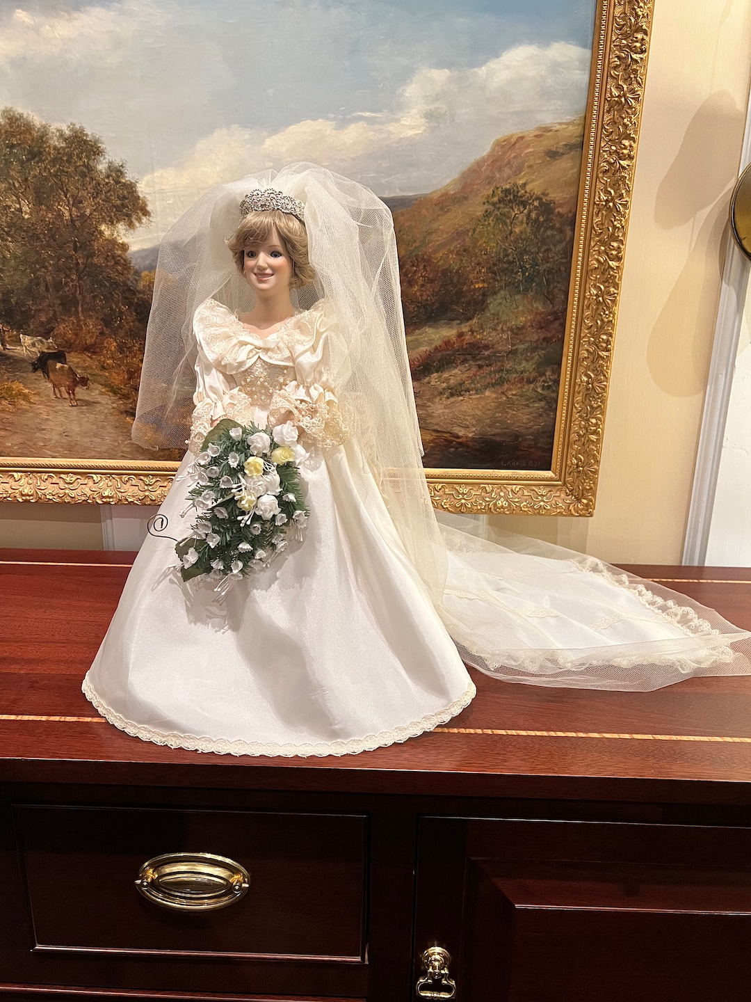 Danbury Mint the Princess Diana Bride Doll Royal Wedding Dress Original ...