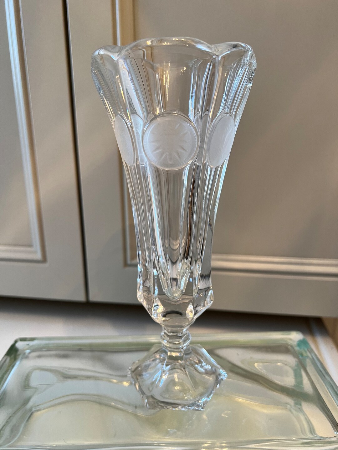 Crystal Glass Vase by Fostoria - Etsy