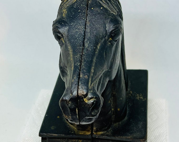 Virginia Metalcrafters the Stallion Black Cast Iron Horse-head Bookends ...