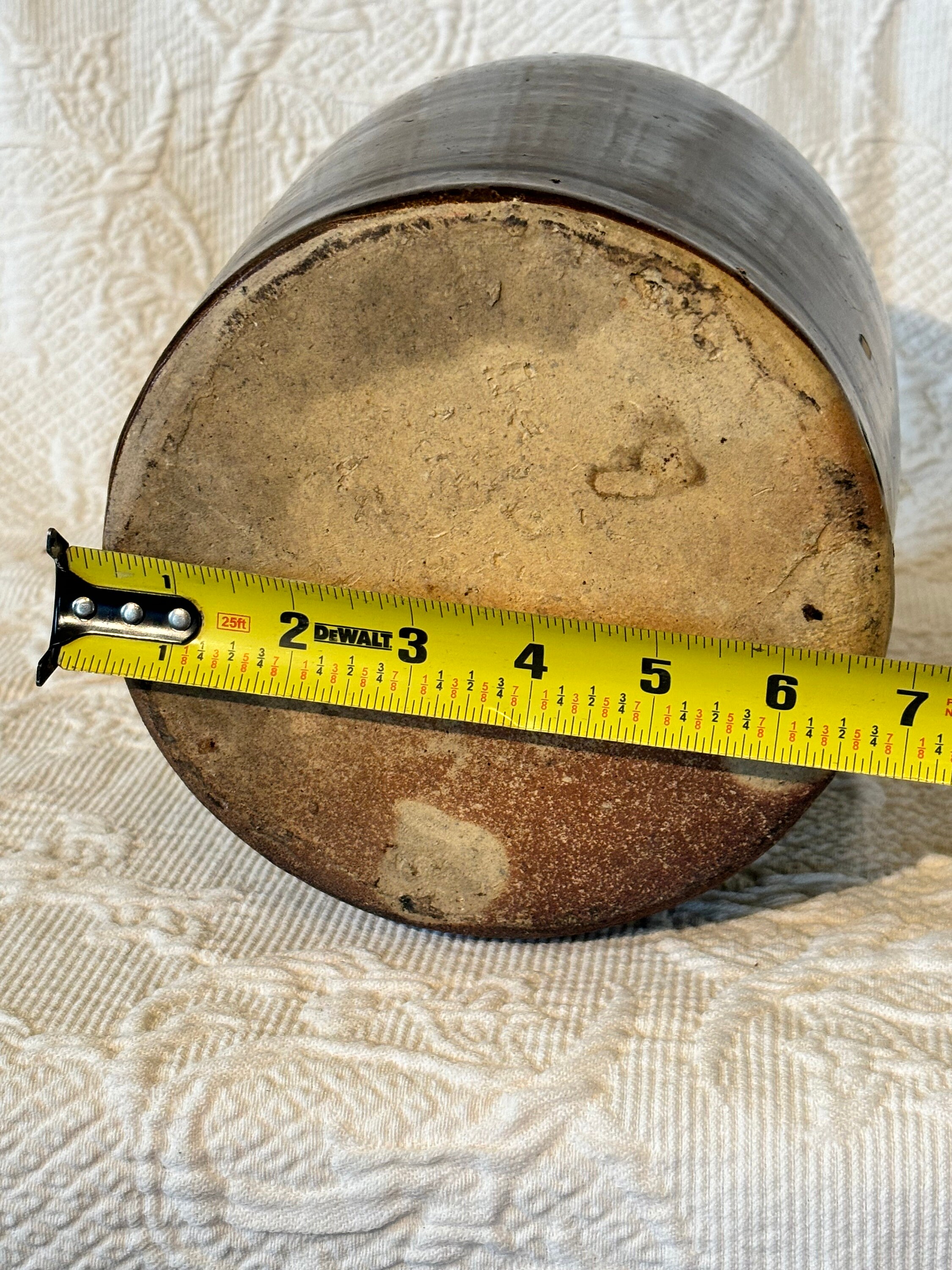 Antique Primitive Brown Salt Glazed Stoneware Crock With Handle - Etsy