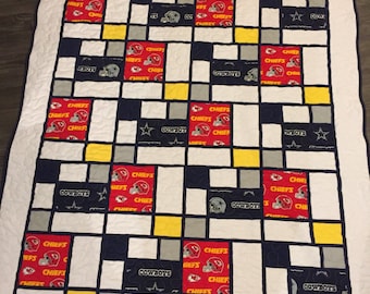 Full Size Sport Quilt Featuring the NFL Broncos or your