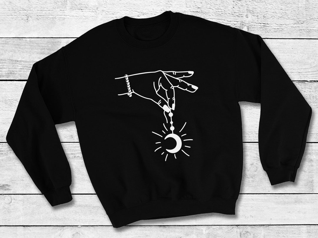 Womens Sweater With Mystic Pendulum Print Magic Esoteric Black - Etsy