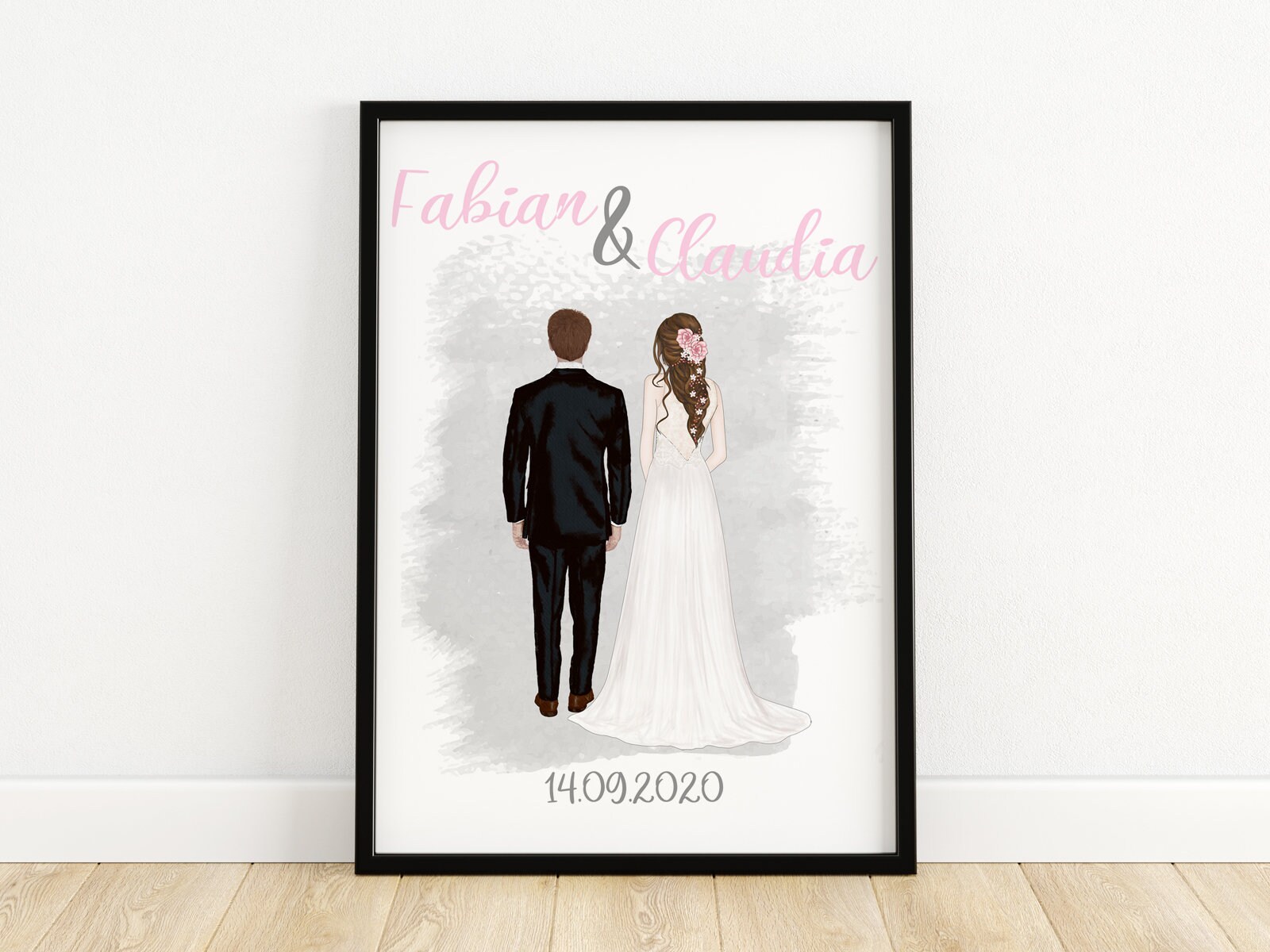 Custom Wedding Poster With Names and Date Wedding Gift Idea | Etsy