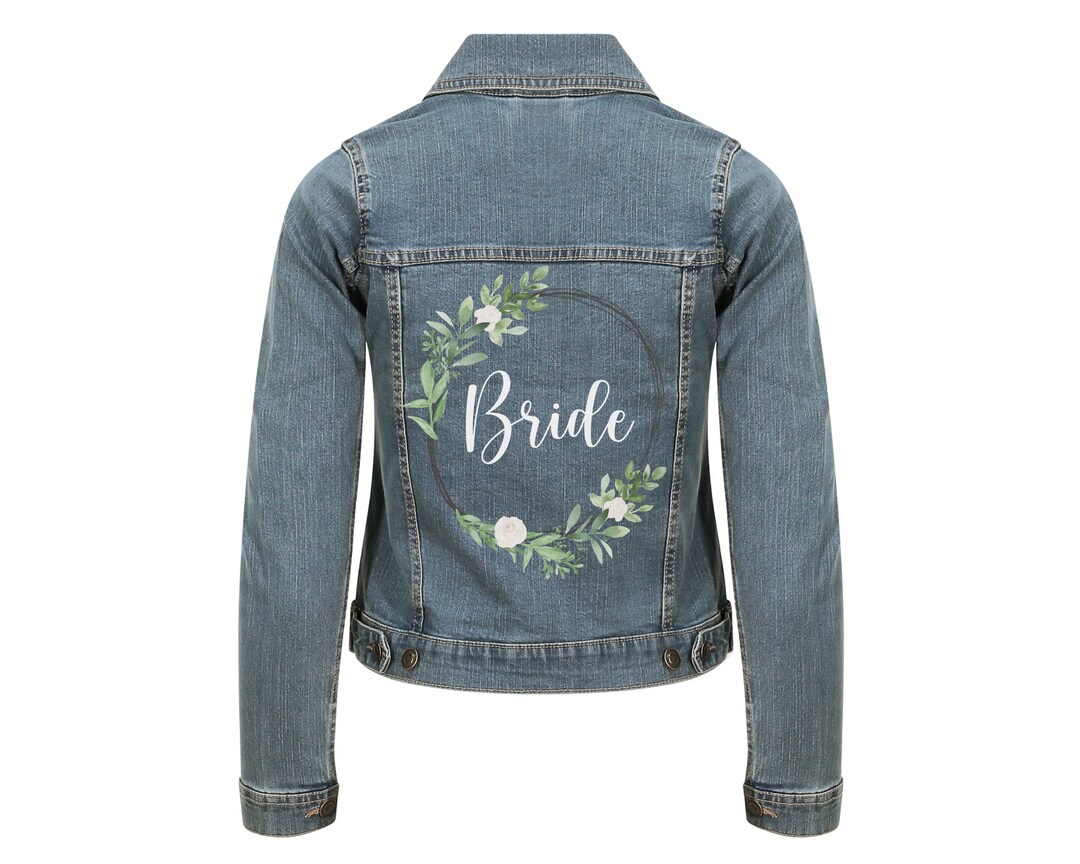 Personalized Denim Jacket for the Bride Wedding Jacket Hen Party JGA ...