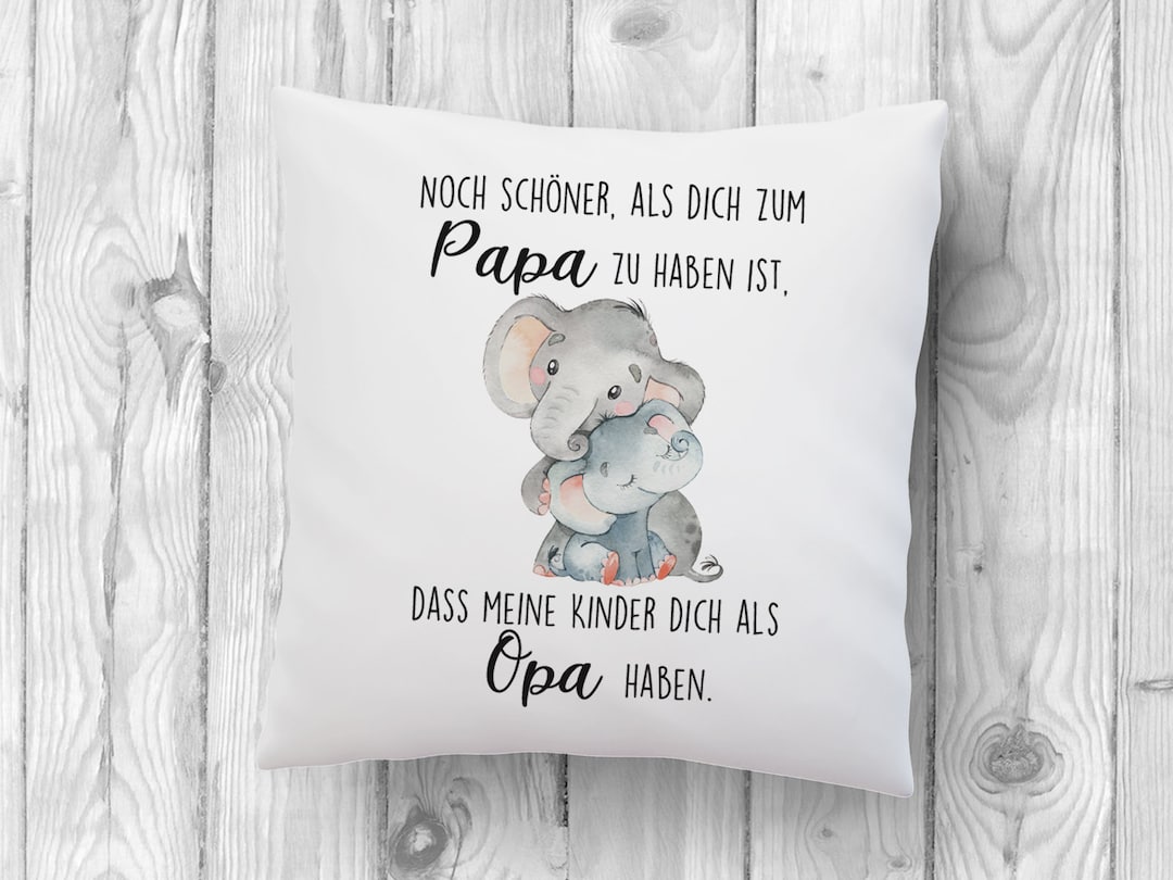 Pillow for Dad and Grandpa With Elephant and Saying Gift for Father's ...