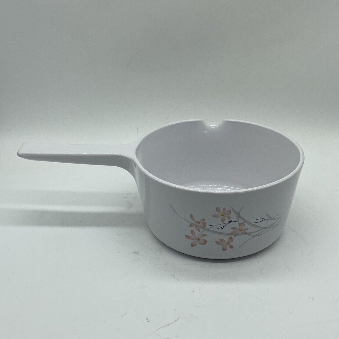 Vintage Corning Vision Ware Cherry Blossom Glass Saucepan Milk Pan 1.5 ...
