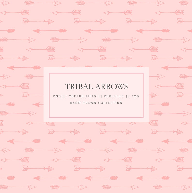 Clip Art With 33 Tribal Arrows, Arrow Doodlws, Arrow Vector, Arrrow ...