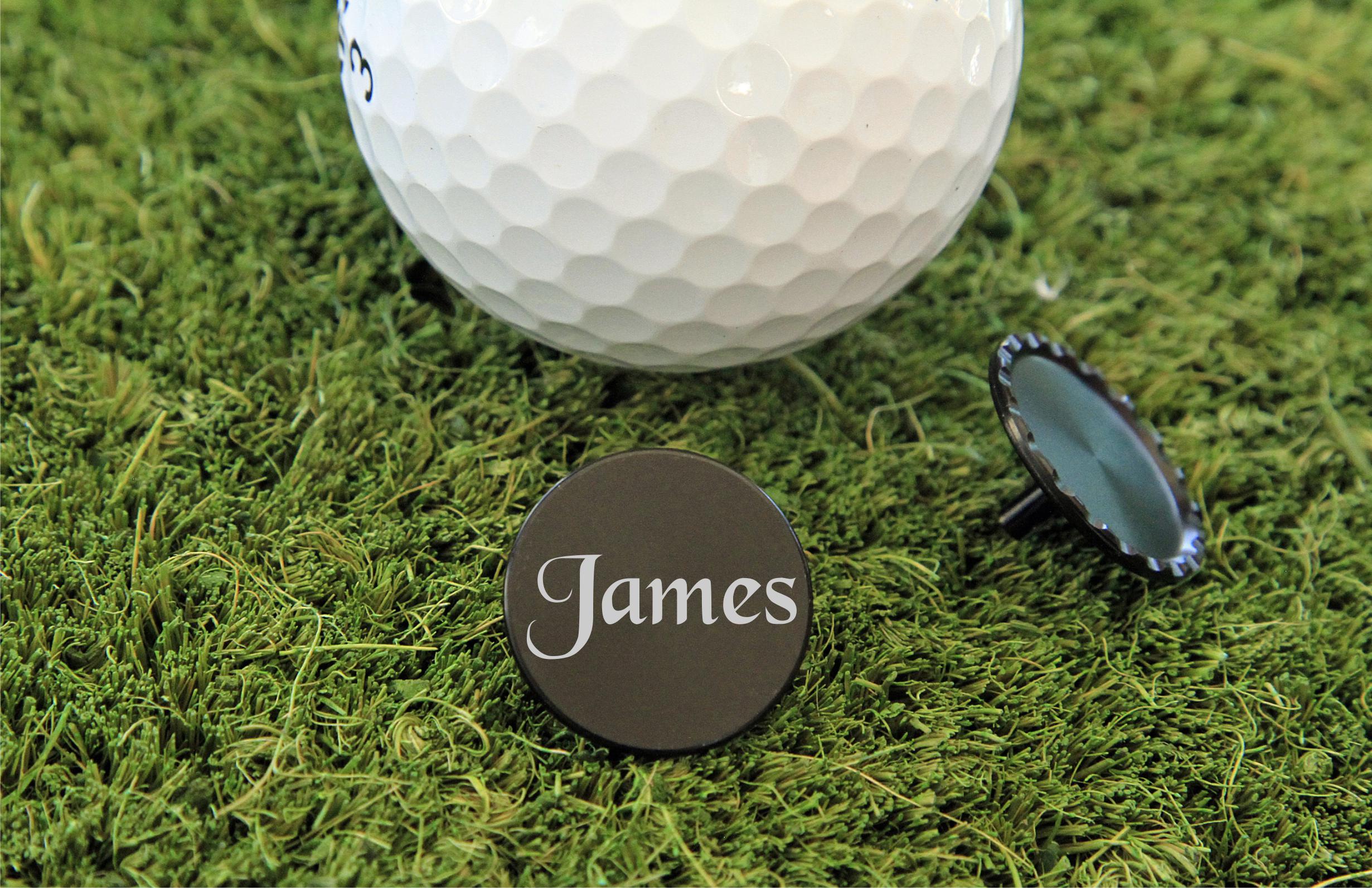 Personalized Golf Ball Markers, Set of 6, Custom Engraved Aluminum Ball ...