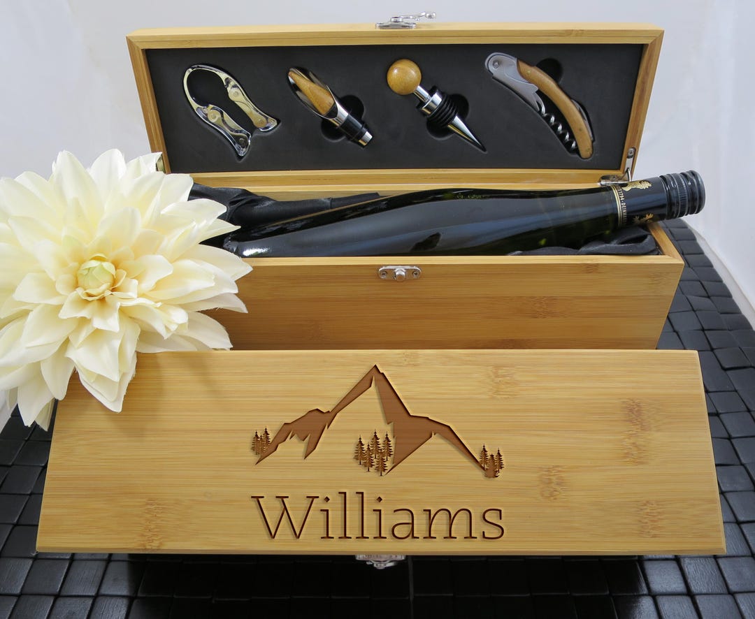 Personalized Wine Box, Custom Engraved Wine Box, Custom Wine Box ...