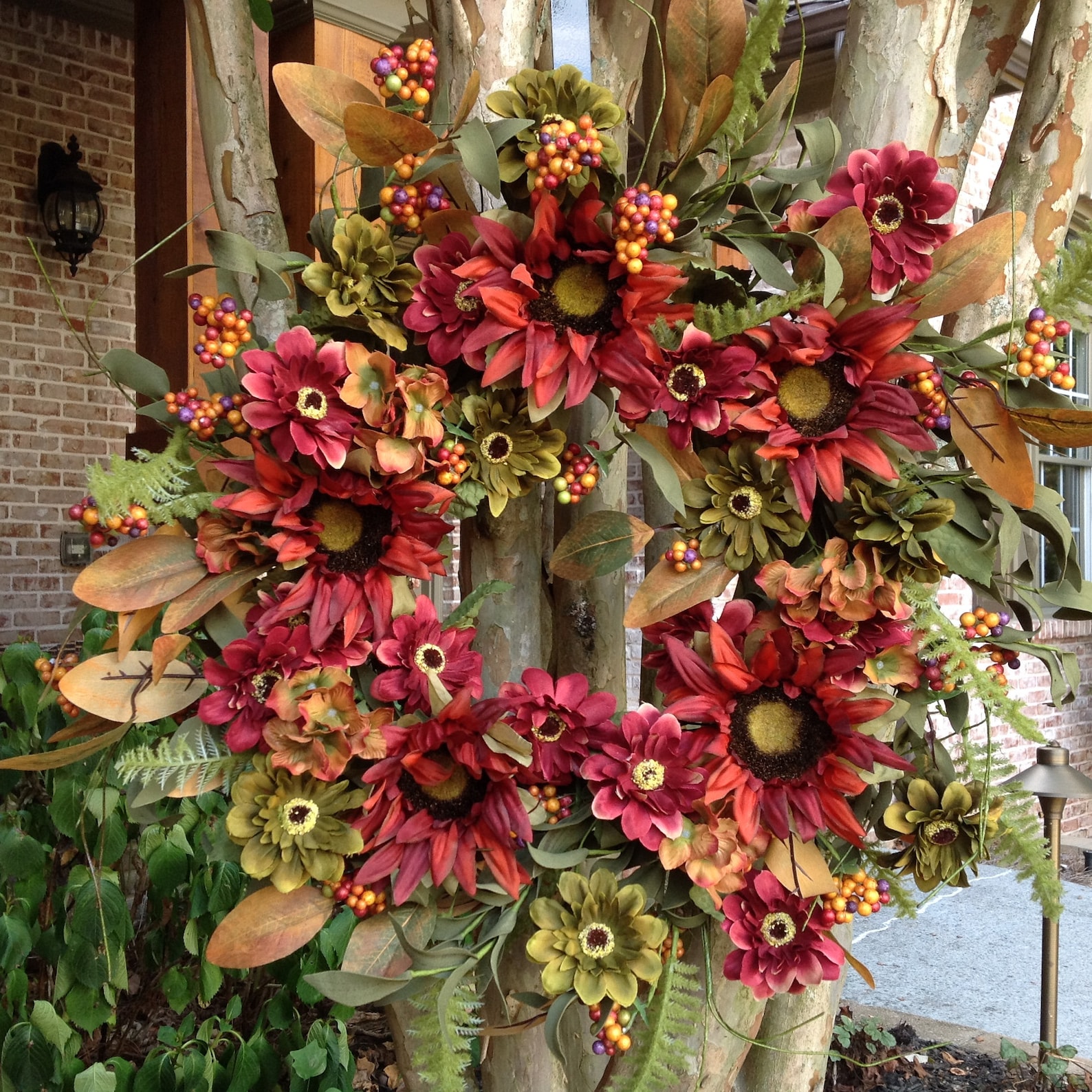 Gerber Daisy Wreath - Etsy
