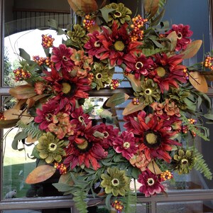 Gerber Daisy Wreath - Etsy