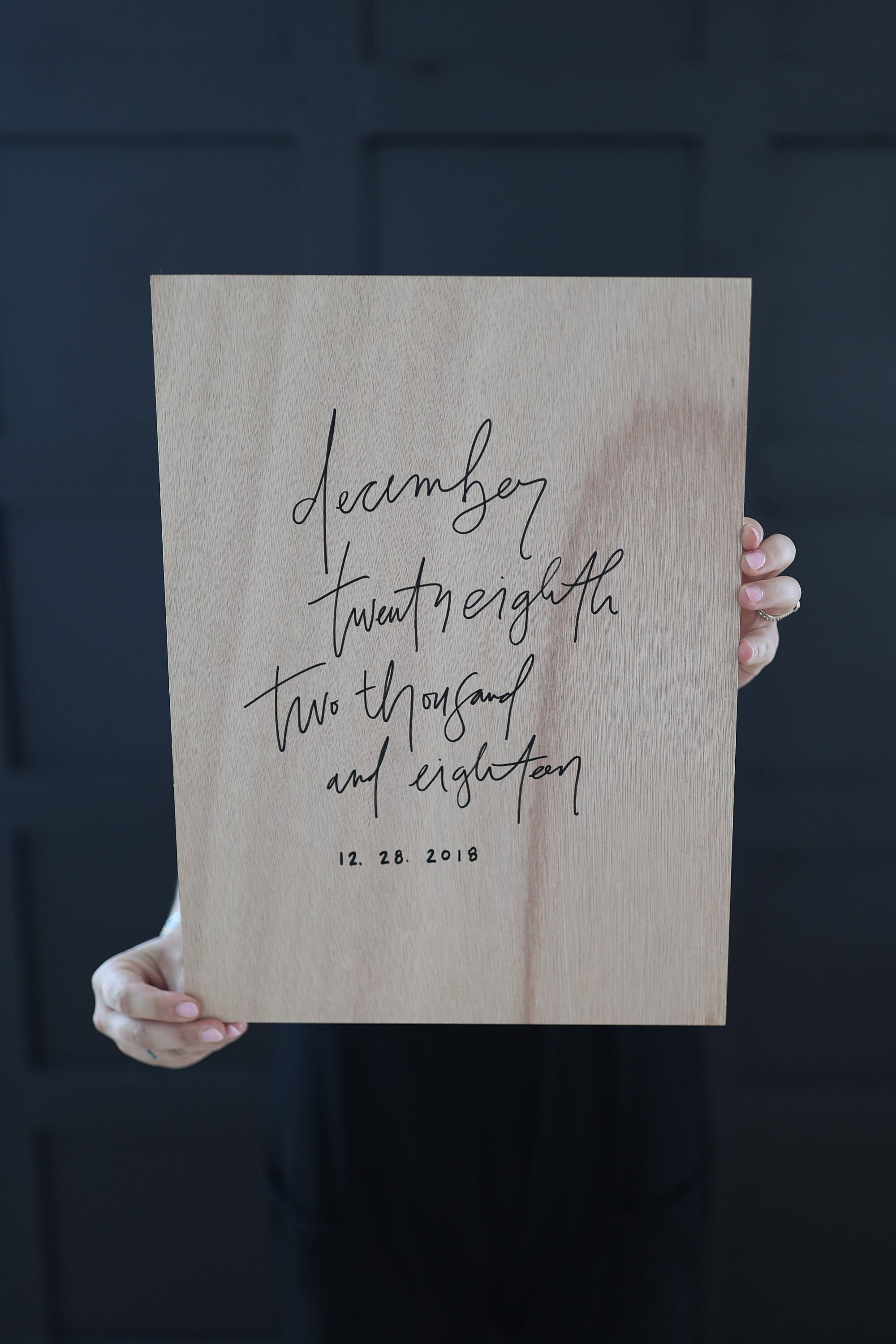 Custom Date Sign, Anniversary Date Sign, Minimal Home Decor ...