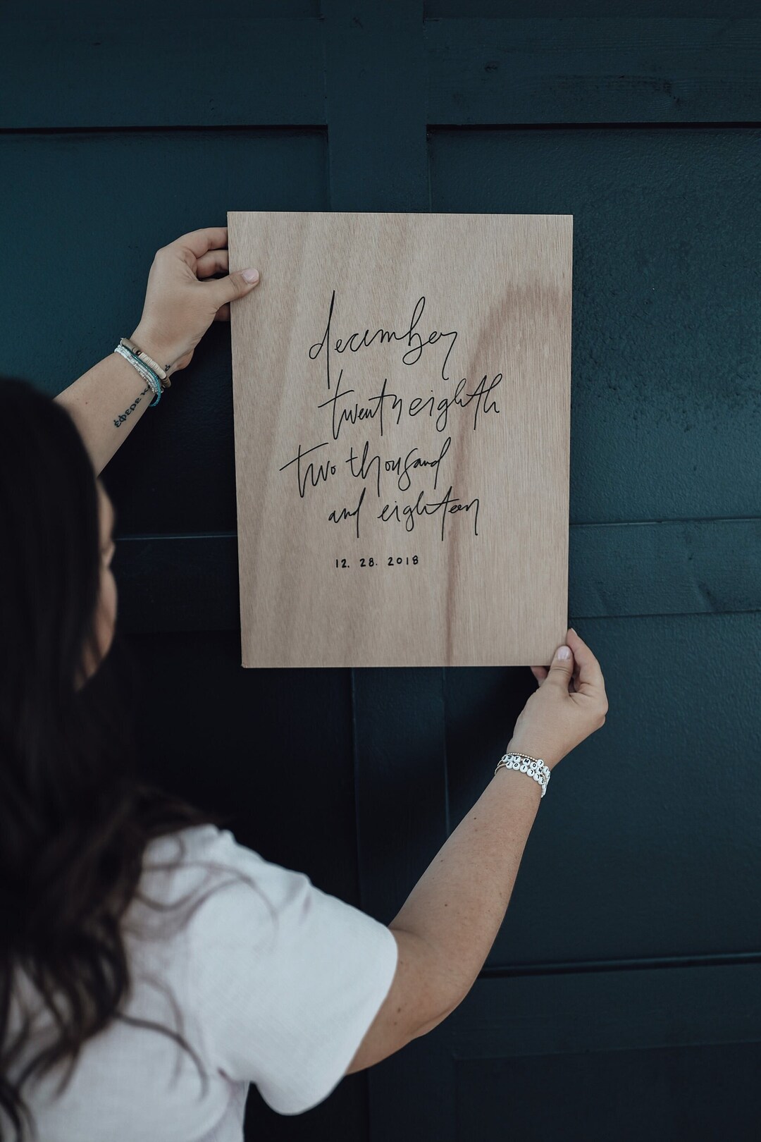 Custom Date Sign, Anniversary Date Sign, Minimal Home Decor ...