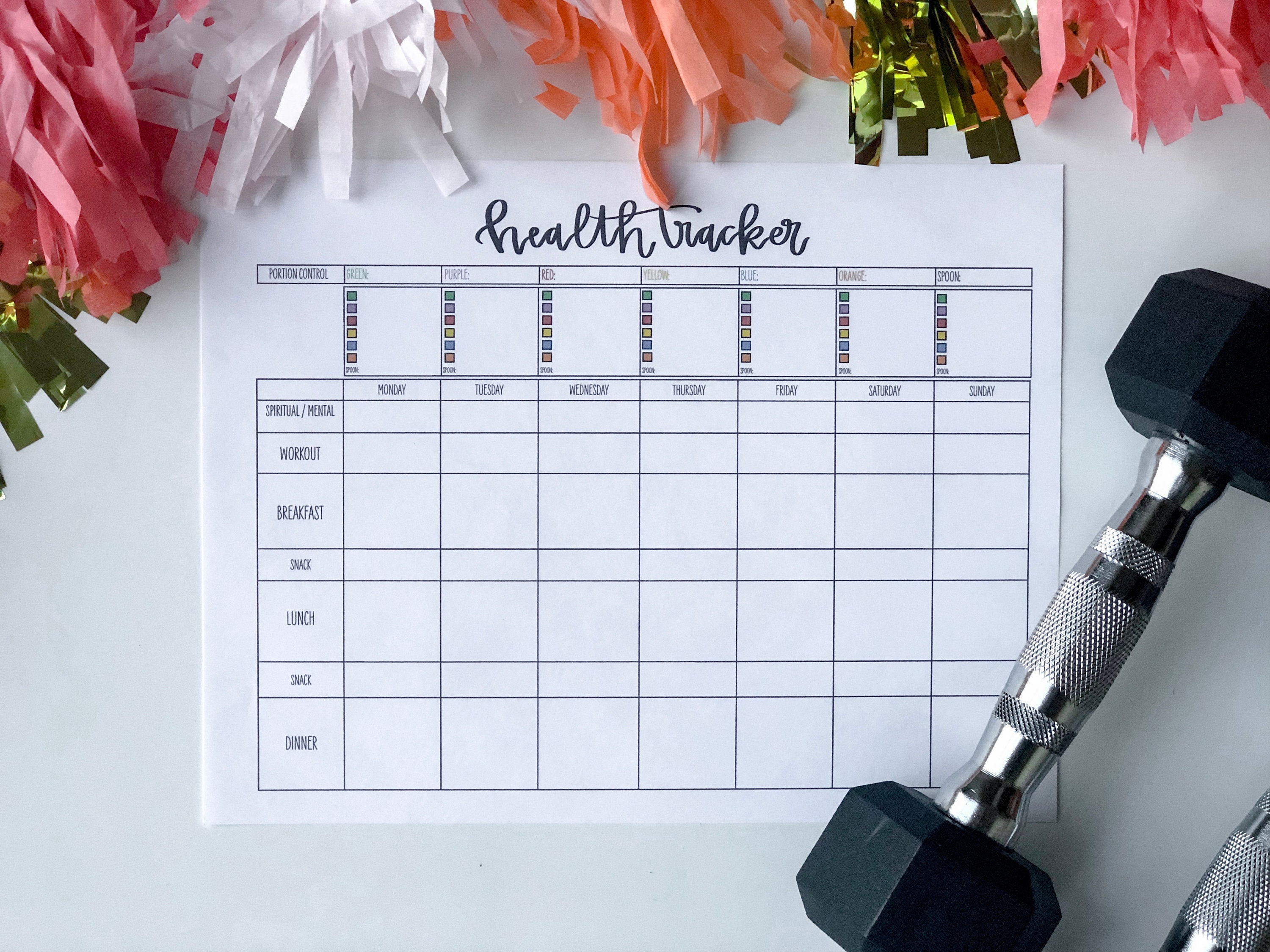 Workout Meal Plan Printable - Etsy