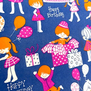 Vintage Wrapping Paper | Happy Birthday, Retro | 18 X 28 Sheets Cut ...